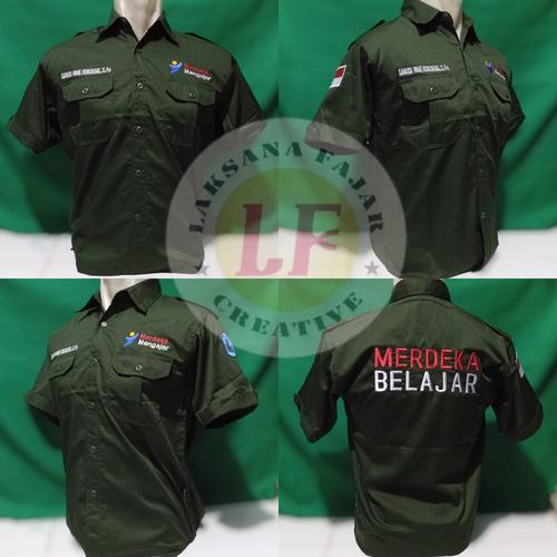 Jual baju Merdeka Mengajar MERDEKA BELAJAR gratis bordir nama custom ...