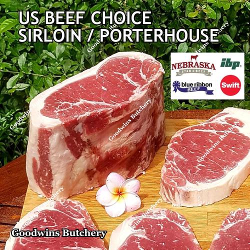 Promo US beef SIRLOIN CHOICE USDA brand Swift IBP BlueRibbon daging ...