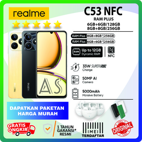 Jual realme c53 NFC 6/128GB Garansi Resmi - Hitam, 6/128GB - Jakarta Timur - ALL_SHOPE99 | Tokopedia
