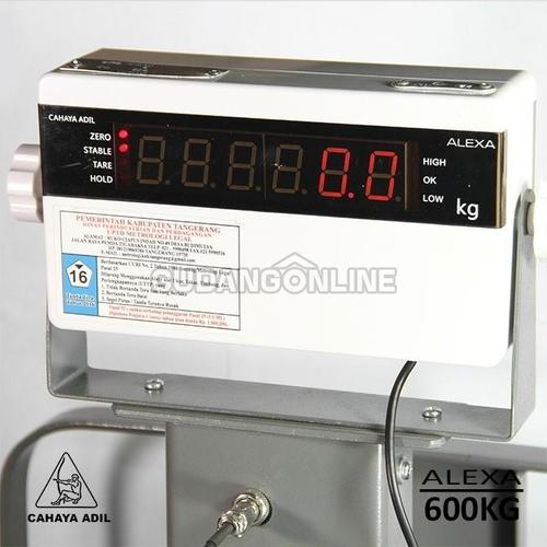Jual ALEXA Cahaya Adil Digital Scale Timbangan Digital Ferbeng 600 Kg ...
