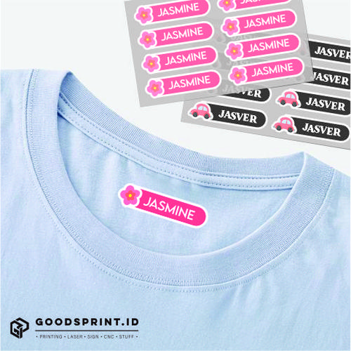 Jual Stiker Nama Baju Label DTF Nama Anak Label Kaos Nama Anak Custom ...