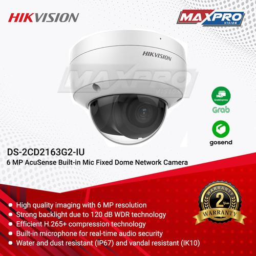 Jual DS-2CD2163G2-IU - HIKVISION IP 6MP ACUSENSE AUDIO DOME CAMERA - Jakarta Barat - Maxpro ...