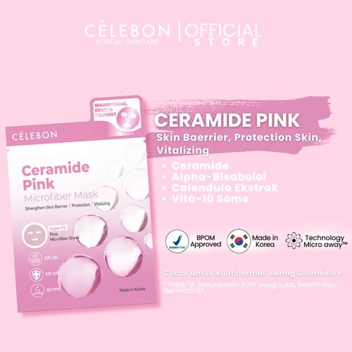 Jual [WHS] Celebon Ceramide Pink Microfiber Mask - Jakarta Utara ...