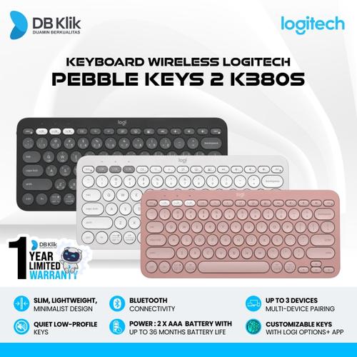Promo Keyboard Logitech K380s Pebble Keys 2 Wireless Bluetooth Multi ...