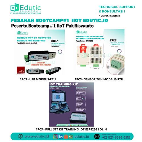 Jual FULL SET KIT TRAINING IoT ESP8266 , Sensor T&H MODBUS-RTU, USB ...