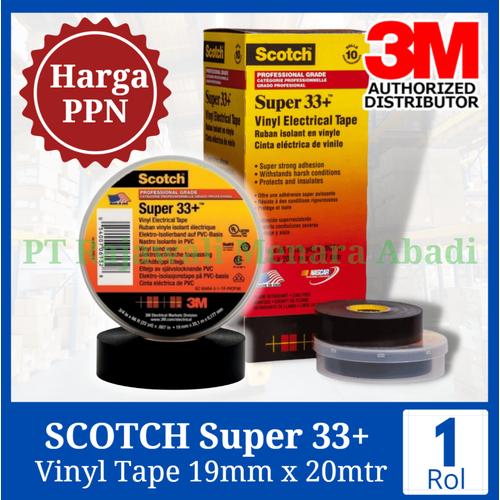 Jual Original 3M Scotch Super 33+ Vinyl Electrical Tape Asli - 1 Rol ...