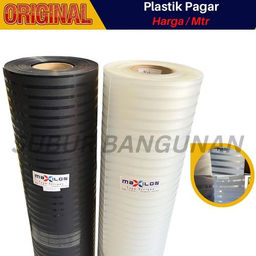 Jual Fiber Pelapis Pagar Motif Stripe Plat Penutup Tutup Plastik Pagar ...