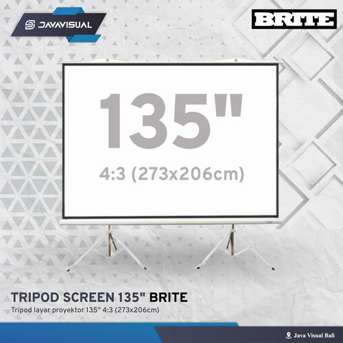 Jual TRIPOD SCREEN 135" 4:3 273X206CM BRITE SCREEN PROJECTOR TRIPOD ...
