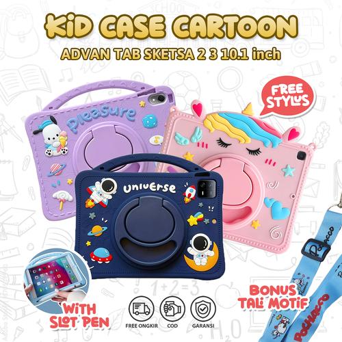 Promo NEW CASING ADVAN TAB SKETSA 3 2 10.1" 2023 SOFTCASE ANAK STAND ...