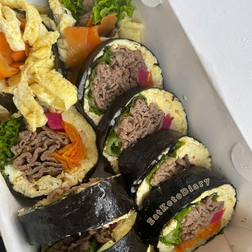 Jual HALAL - Keto Kimbab Gluten Free 김밥 키토 | Nori Lembaran - Isi Daging ...