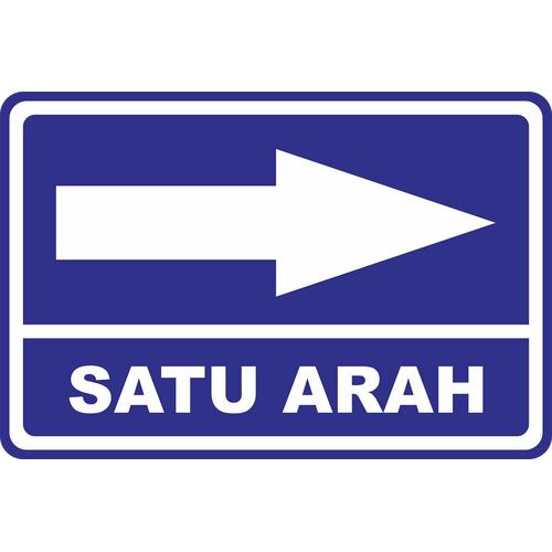 Promo Rambu Satu Arah Kanan 60cm x 40cm, 50cm x 35cm, plat ACP 3mm ...