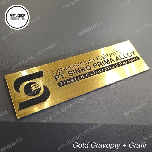 Jual Grafir Gravoply / Name Tag Marking Gravoply /Plastik Warna Gold ...