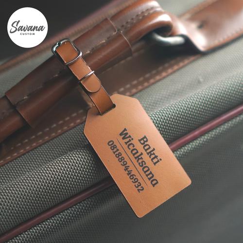 Promo Luggage Tag Bag Gantungan Tas Koper Custom Nama Tulisan - Biru ...