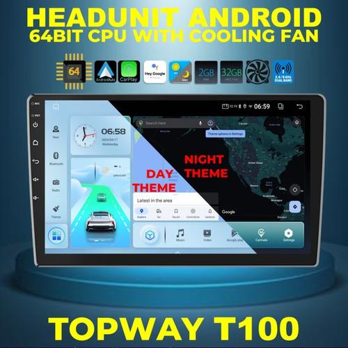Jual Headunit Android 9 inch Topway T100 RAM 2GB ROM 32GB IPS QLED Full ...