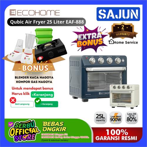Promo ECOHOME Qubic Air Fryer & Electric Oven 25 Liter EAF-888 / EAF888 Cicil 0% 3x - Jakarta ...