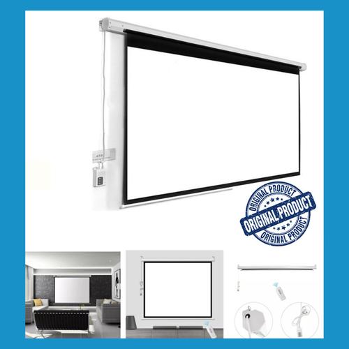 Jual Screen projector 150" 16:9 motorized / Layar Proyektor otomatis ...