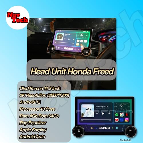 Jual Head unit android 11.8" Honda freed Qled Screen 2K Processor 10 ...