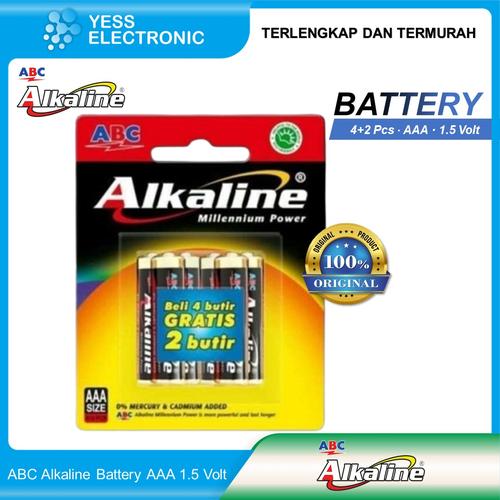 Jual Baterai Batre Battery ABC Alkaline AAA A3 1.5 Volt Isi 4 + 2 Pcs ...