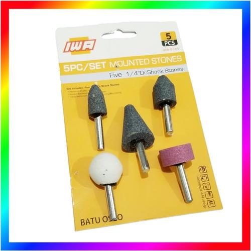 Jual Mounted Stone Batu Osco set 5 pcs Mata Tuner Batu 6 MM Tangkai ...