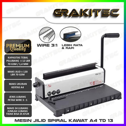 Jual Mesin Jilid Spiral Kawat T118R TD13 TD130 Grakitec - TD-130 Kotak - Kota Surabaya ...