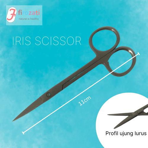 Jual Gunting Iris Scissor Operasi 11cm Bengkok Curved Lurus Straight ...