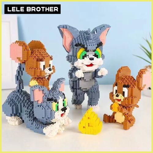 Promo LELE Mainan Bricks Nano Block karakter kartun kucing dan tikus 3D ...