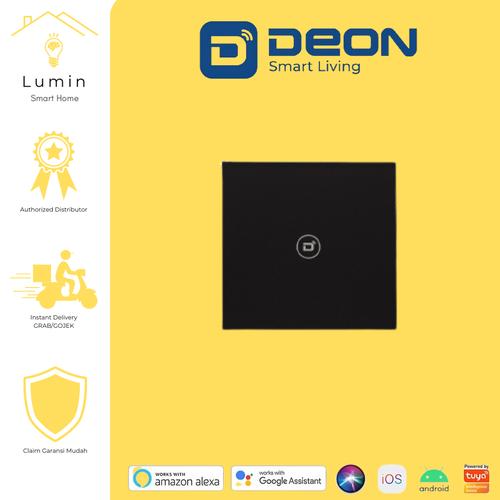 Promo DEON Smart Home WiFi Saklar Touch Wallswitch - Glass Switch Hitam ...