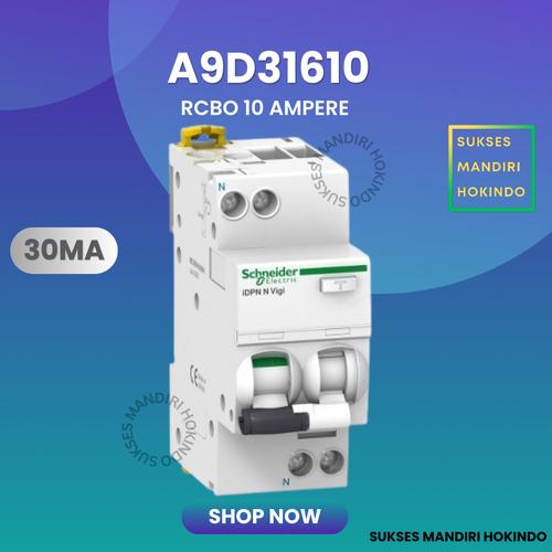 Jual RCBO 1P+N 10A 1Phase 10Ampere 30mA iDPN Vigi Acti 9 Schneider A9D31610 - Jakarta Pusat ...