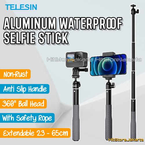 Jual Telesin Aluminium Waterproof Selfie Stick For GoPro Insta360 Osmo ...
