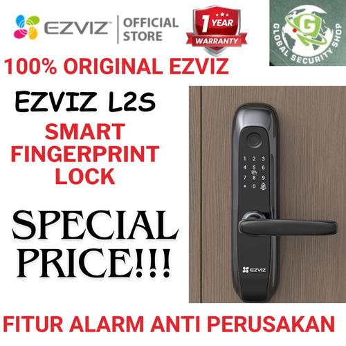 Jual Ezviz L2S Smart Security System Fingerprint Door Handle Alarm Lock ...