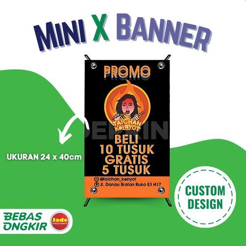 Jual [JADE] Cetak Mini X Banner 24x 40 cm X Banner Mini Banner X Mini ...