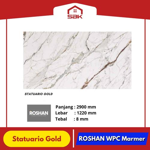 Jual Wall Panel WPC Roshan 2850x1220 Statuario Gold Connected - Kota ...