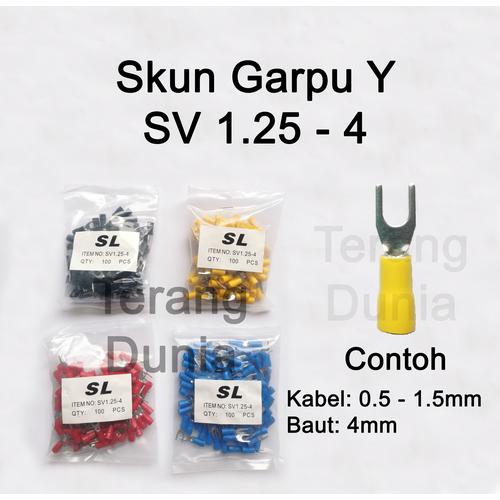 Jual Skun Kabel Y Skun SV 1.25-4 Skun Garpu 1.25-4 Skun Kabel Garpu 1.25 - Kuning - Kota Bandung ...