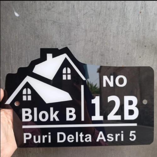 Jual Nomor rumah nama rumah akrilik model rumah tulisan timbul custom ...