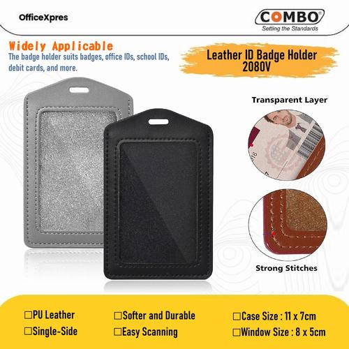 Jual ID Card Case Kulit / Name Badge Kulit / ID Card Plate / Name Tag ...