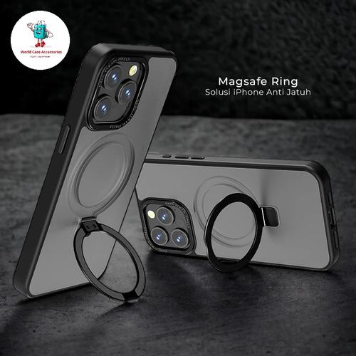 Jual Casing Magsafe Ring Holder iPhone 14 13 12 ProMax Standing Metal ...