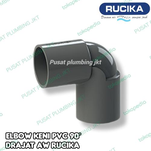 Jual Elbow keni PVC aw 1" inch /L bow knee aw 90° Drajat 1" inch Rucika ...