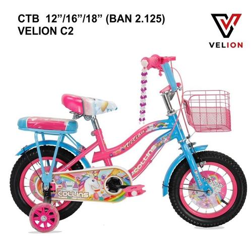 Jual Sepeda Anak Cewek 12"16"18"Collins C2 Kuda Pony - Pink-Biru, 18 ...