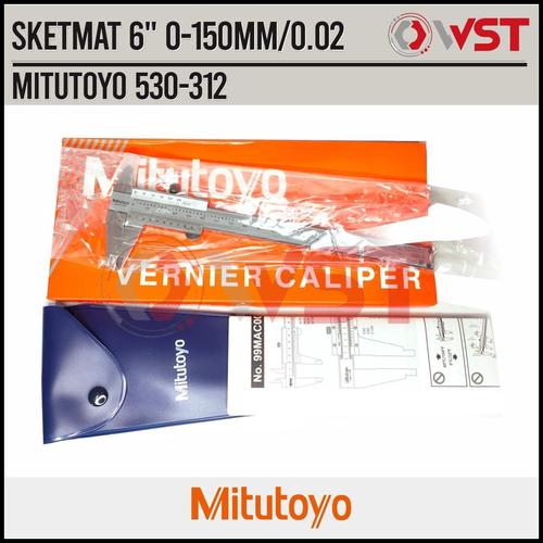 Jual MITUTOYO SKETMAT 0-150mm 0.02mm / JANGKA SORONG 6" / Mitutoyo 530 ...
