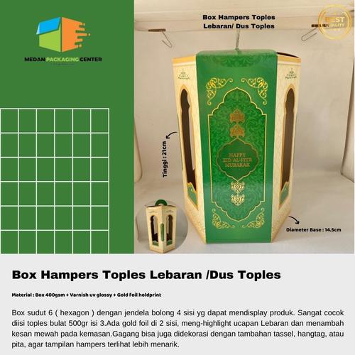 Jual Box Toples Hexagon Motif Foil / Box Hampers Toples / Gift box ...