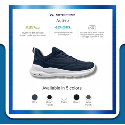 Jual SPOTEC Sepatu Student Activo Biru Tua - Putih - 46 - Kab. Sidoarjo ...