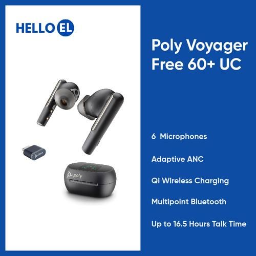 Jual Poly Plantronics Voyager Free 60+ UC 60 Plus Wireless Earbuds ...