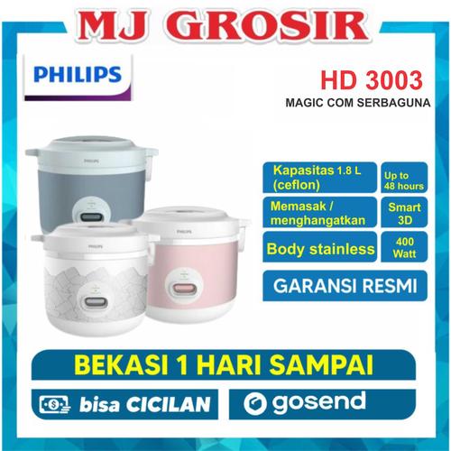 Jual MAGIC COM PHILIPS HD 3003 TEFLON 1.8 LITER - PUTIH CORAK - Kota ...