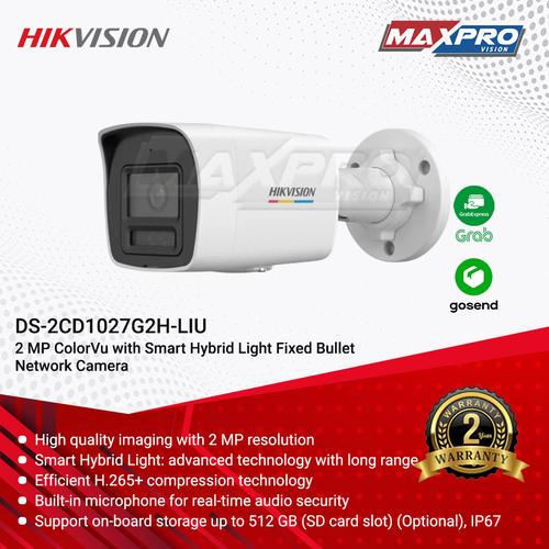Jual DS-2CD1027G2H-LIU - HIKVISION IP 2MP COLORVU HYBRID AUDIO CAMERA ...