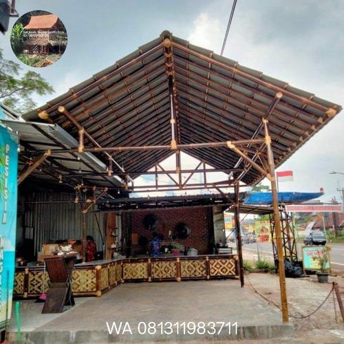 Jual jual saung bambu murah atap genteng metal harga per meter persegi ...