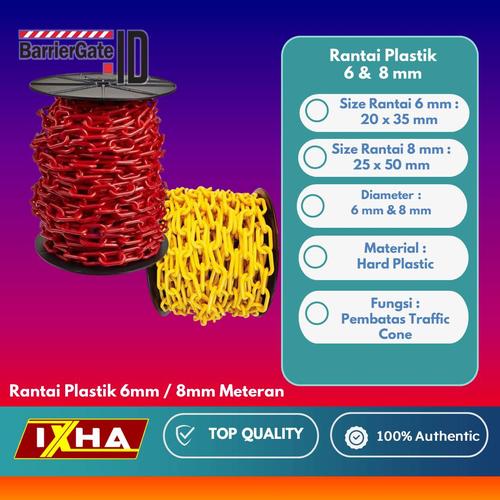 Jual Rantai Plastik Cone Chain 6mm - 8mm Meteran untuk digunakan ...