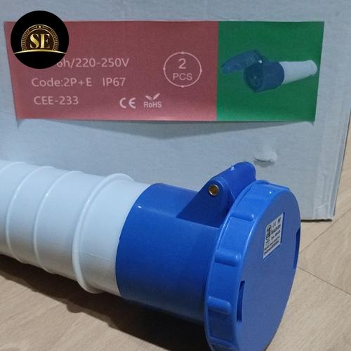 Jual Industrial Mobile Socket 3Pole 63A CEE 233 3Pin Stop Kontak Genset ...