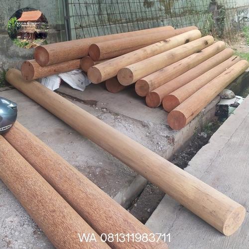 Jual #kayu glugu bulat#tiang kayu kelapa bulat diameter 18cn pnjang 3m ...