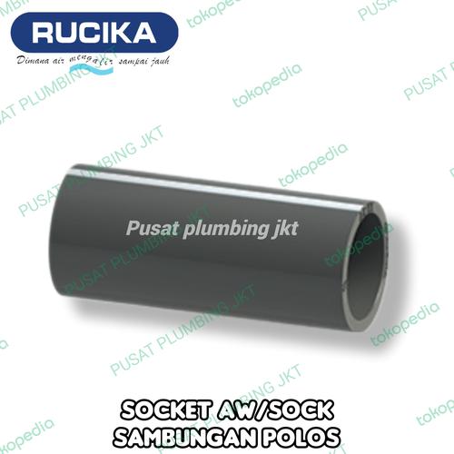 Jual Socket PVC aw 3" inch Sock polos PVC,Sock sambungan PVC aw Rucika ...