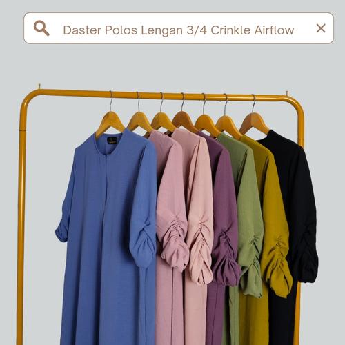 Jual DASTER POLOS LENGAN 3/4 BUSUI FRIENDLY MODEL LENGAN KERUT CRINKLE ...